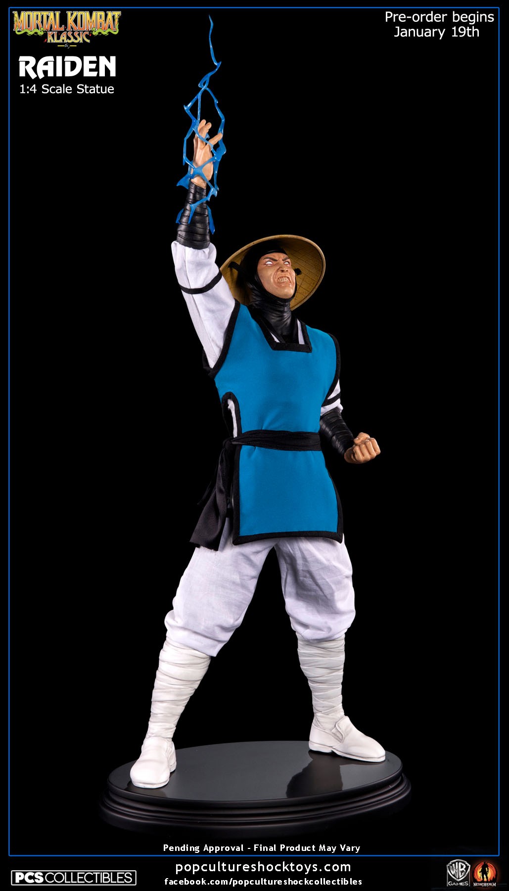 FDMK - Pop Culture Shock Raiden Statue - Three Versions Revealed