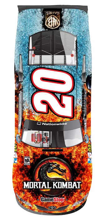 FDMK - Joey Logano Racing In Mortal Kombat Sponsered Race Car